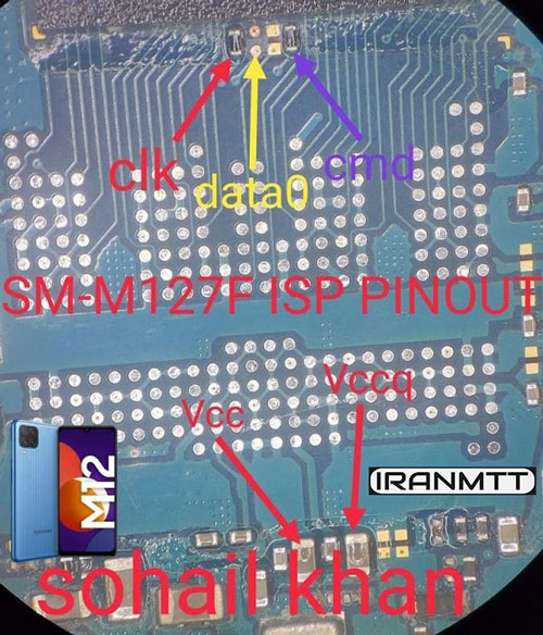 test point تست پوینت سامسونگ M12 M127F