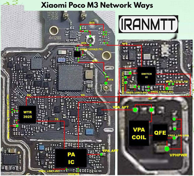 network ways - مسیر آنتن Poco M3