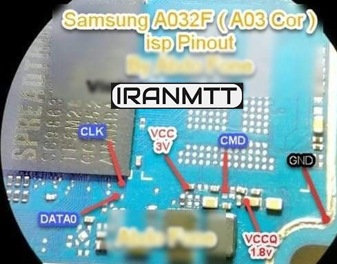 test point تست پوینت سامسونگ A03 CORE A032